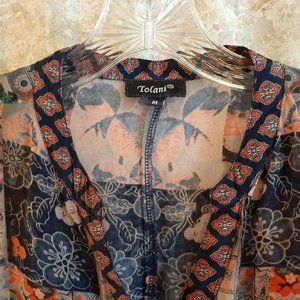 Tolani | Tops | Bluecoral Multi Print Hi Lo Blouse Tolani Medium | Poshmark
